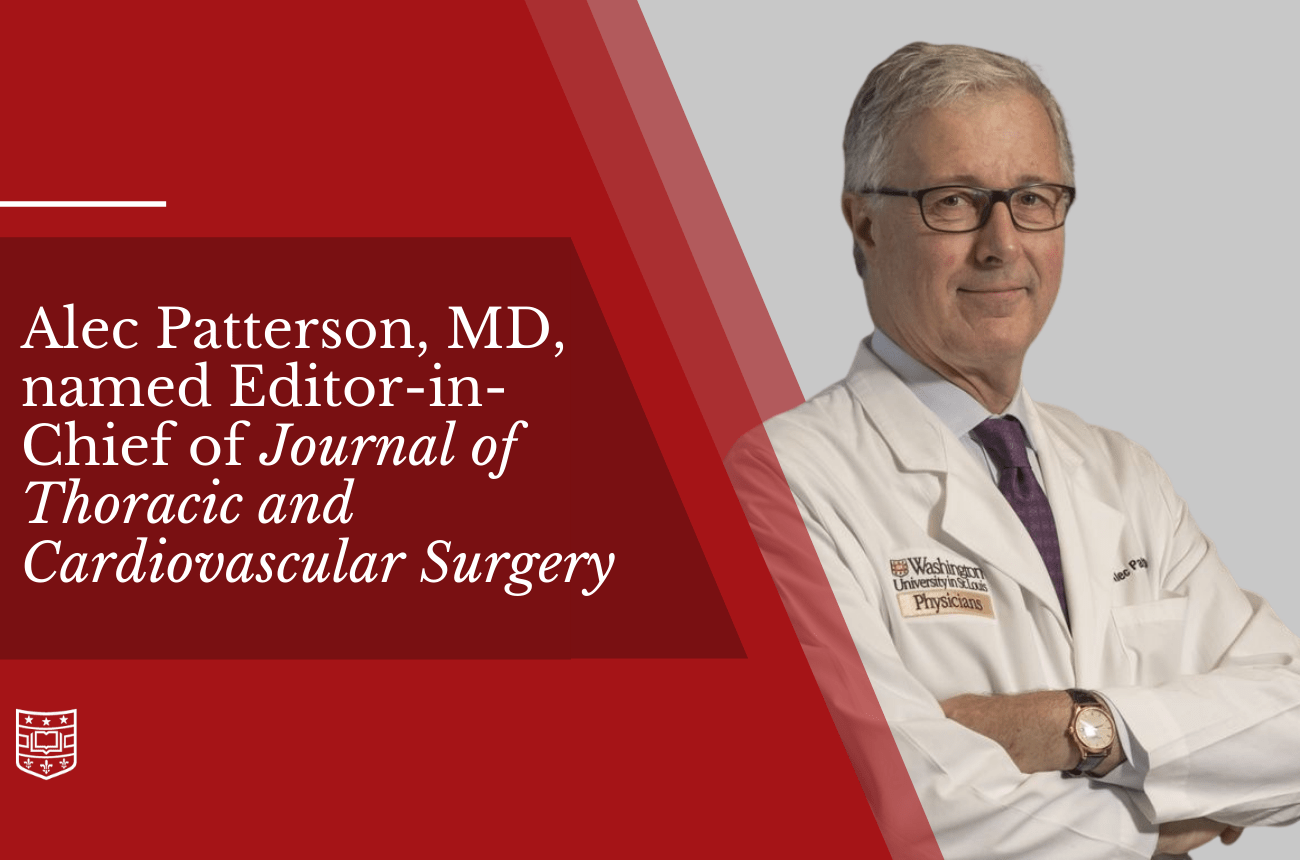 Alec Patterson, MD, named Editor-in-Chief of Journal of Thoracic and ...