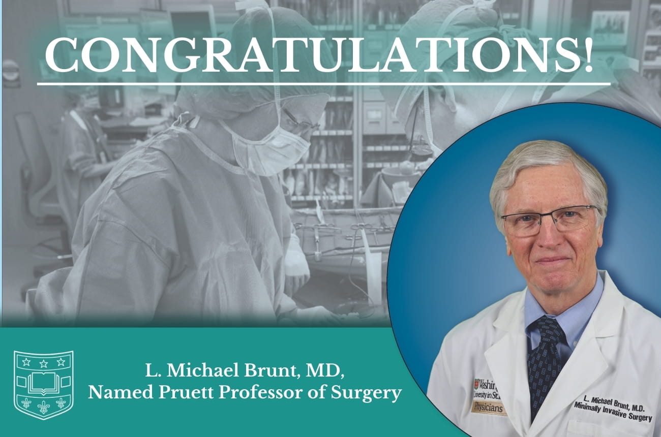 Brunt Named Pruett Family Professor of Surgery | Department of Surgery ...